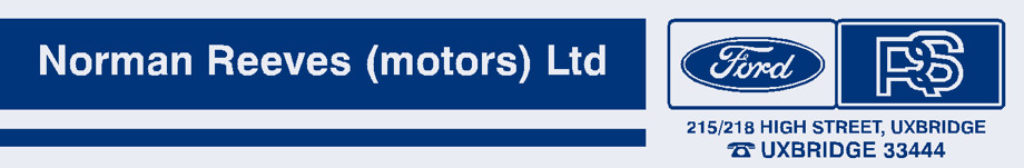 Norman Reeves - Uxbridge - Ford - Dealer Sticker