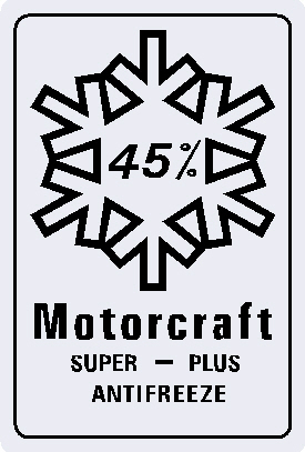 Motorcraft Super-Plus Antifreeze Decal / DMB Graphics Ltd