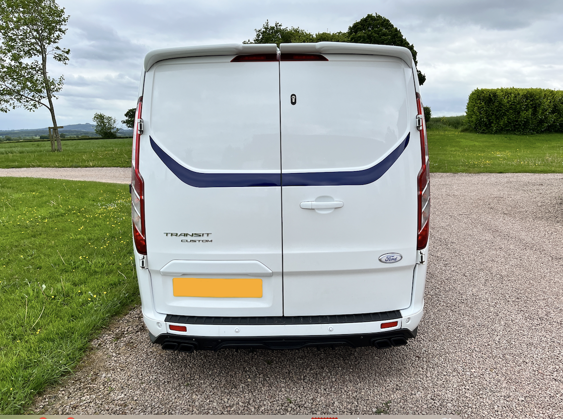 Transit Mk7 Custom - Rear Cowhorn Style Decal / DMB Graphics Ltd