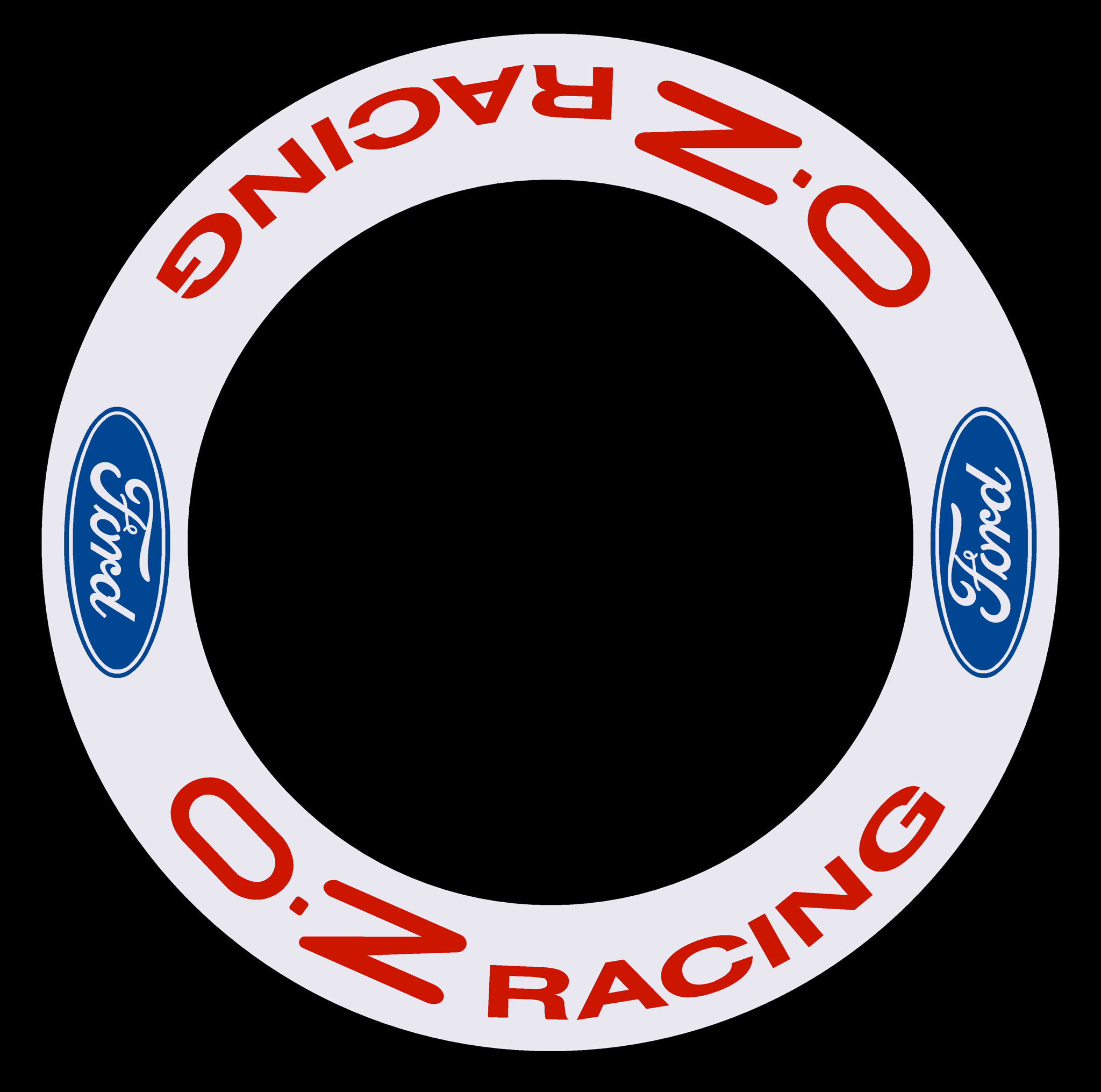 OZ Racing with Ford Logo Wheel Decals - Red/Blue