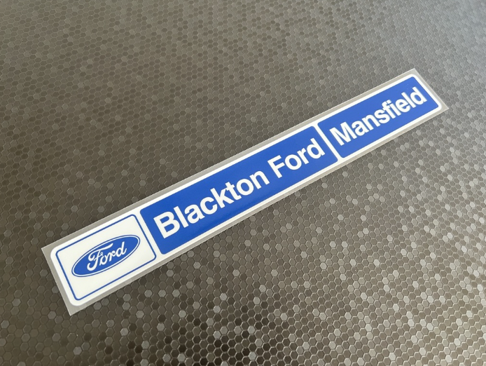 Blackton Ford - Mansfield - Dealer Sticker / DMB Graphics Ltd