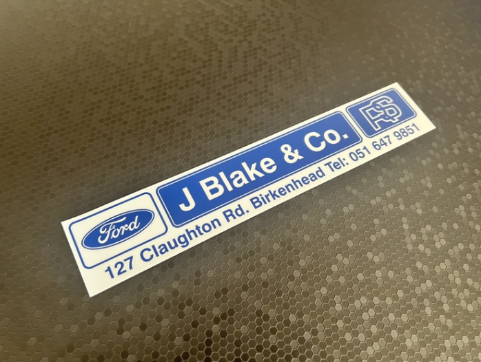 J Blake and Co - Birkenhead - Ford - Dealer Sticker
