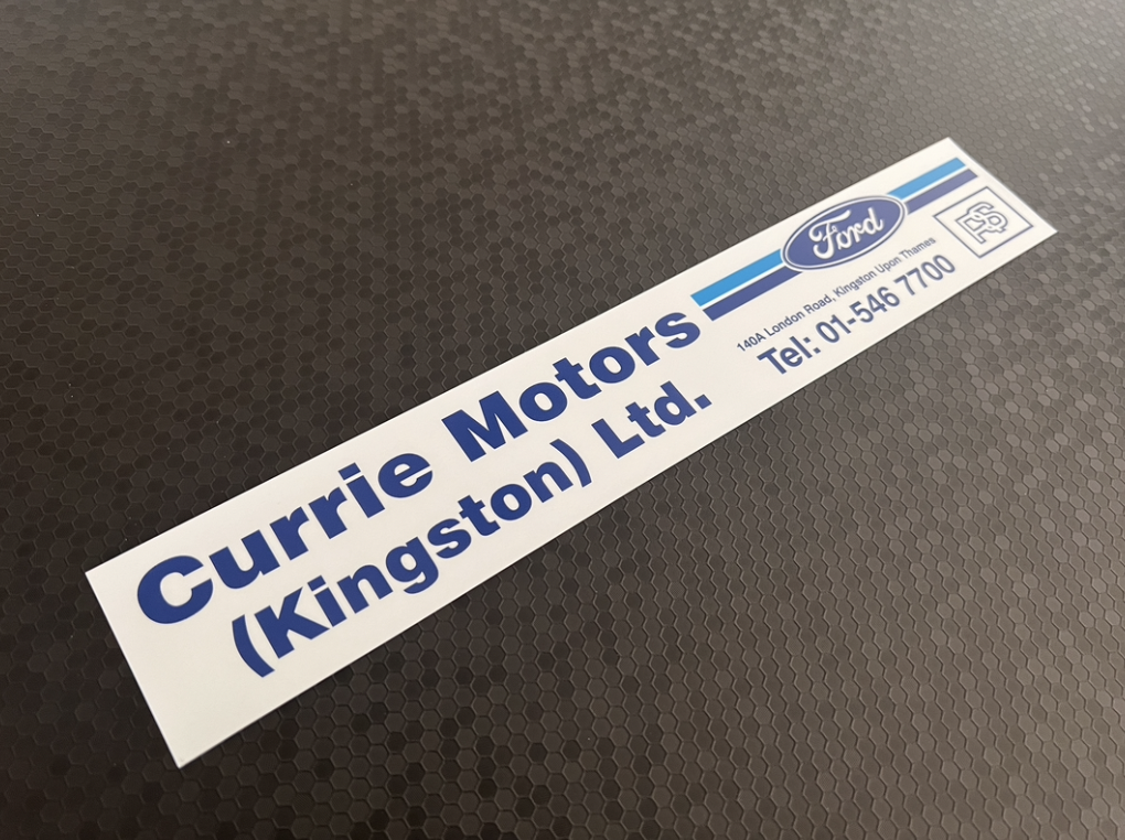 Currie Motors - Kingston upon Thames - Ford - Dealer Sticker - V2