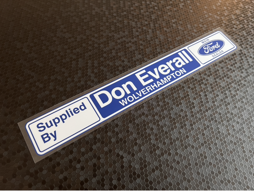 Don Everall - Wolverhampton - Ford - Dealer Sticker