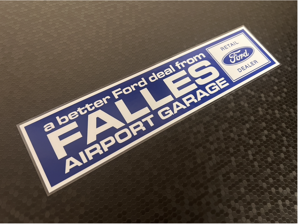 Falles of Jersey - Ford - Dealer Sticker / DMB Graphics Ltd