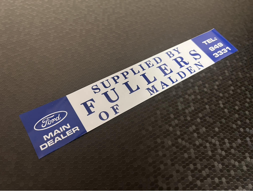 Fullers of Malden - Ford - Dealer Sticker / DMB Graphics Ltd
