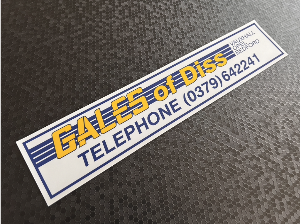 Gales of Diss - Vauxhall Opel Bedford - Dealer Sticker