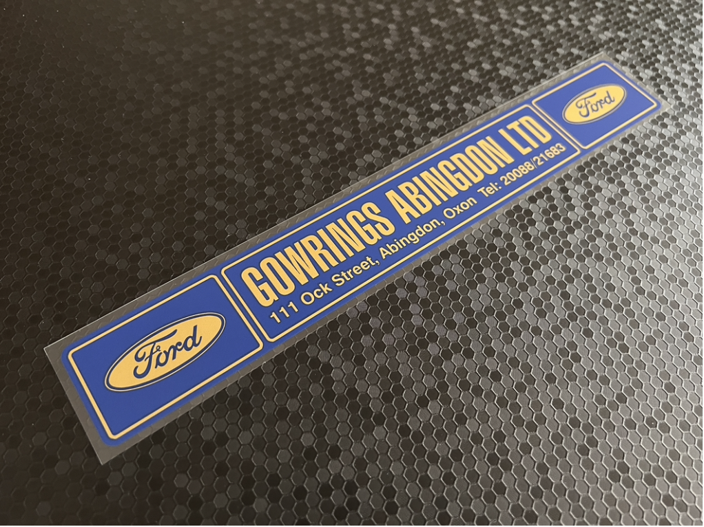 Gowrings - Abingdon - Ford - Dealer Sticker / DMB Graphics Ltd