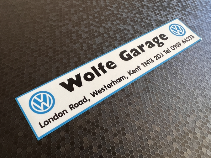 Wolfe Garage - Westerham Kent - VW - Dealer Sticker