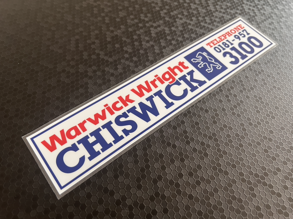 Warwick Wright - Chiswick - Peugeot - Dealer Sticker