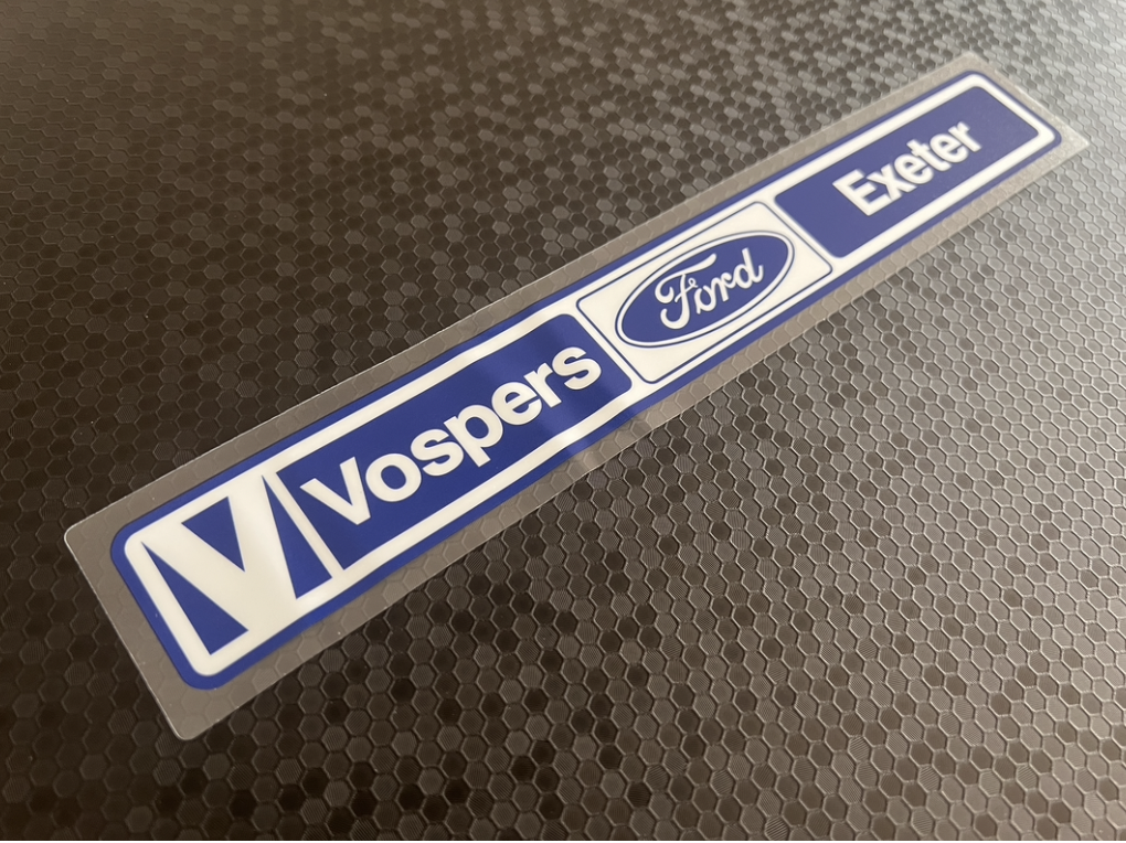 Vospers - Exeter - Ford - Dealer Sticker / DMB Graphics Ltd