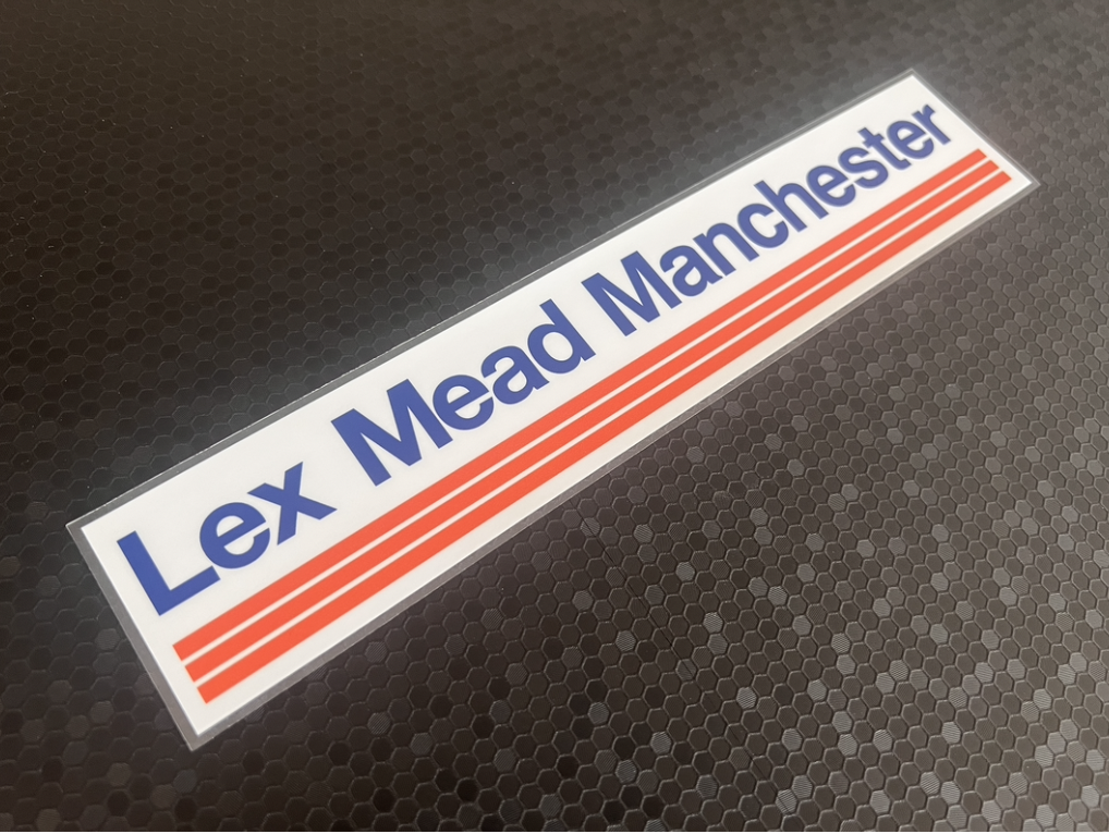 Lex Mead - Manchester - Dealer Sticker / DMB Graphics Ltd
