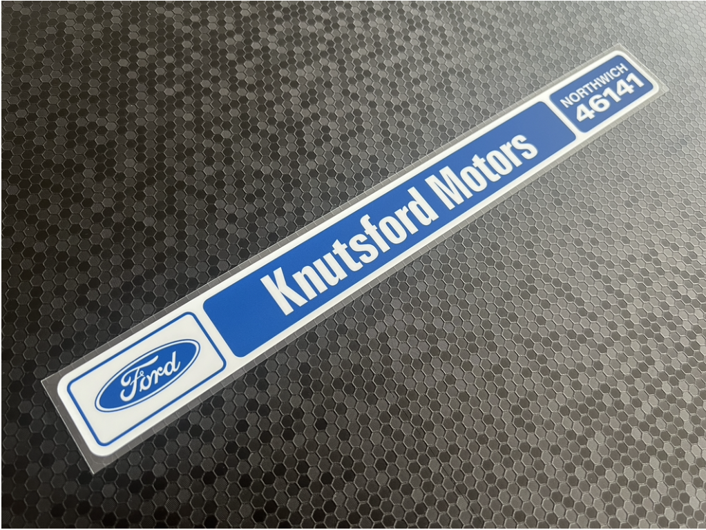 Knutsford Motors - Cheshire - Ford - Dealer Sticker