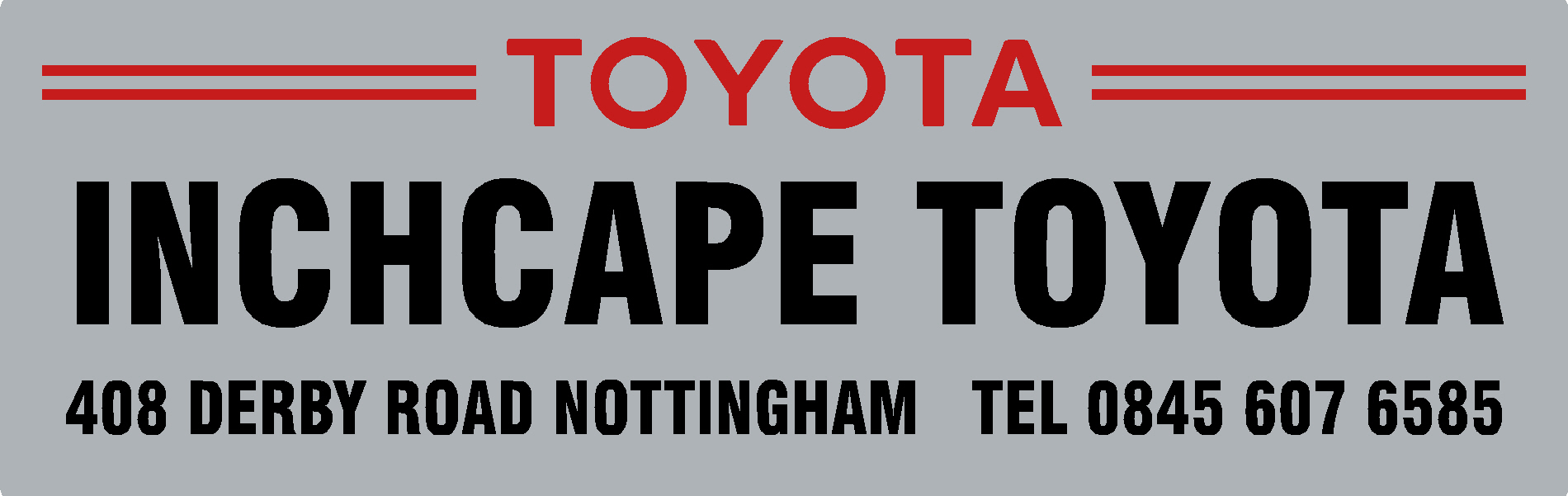 Inchcape - Nottingham - Toyota - Dealer Sticker