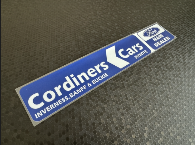 Cordiners North - Inverness Banff Buckie - Ford - Dealer Sticker - V2