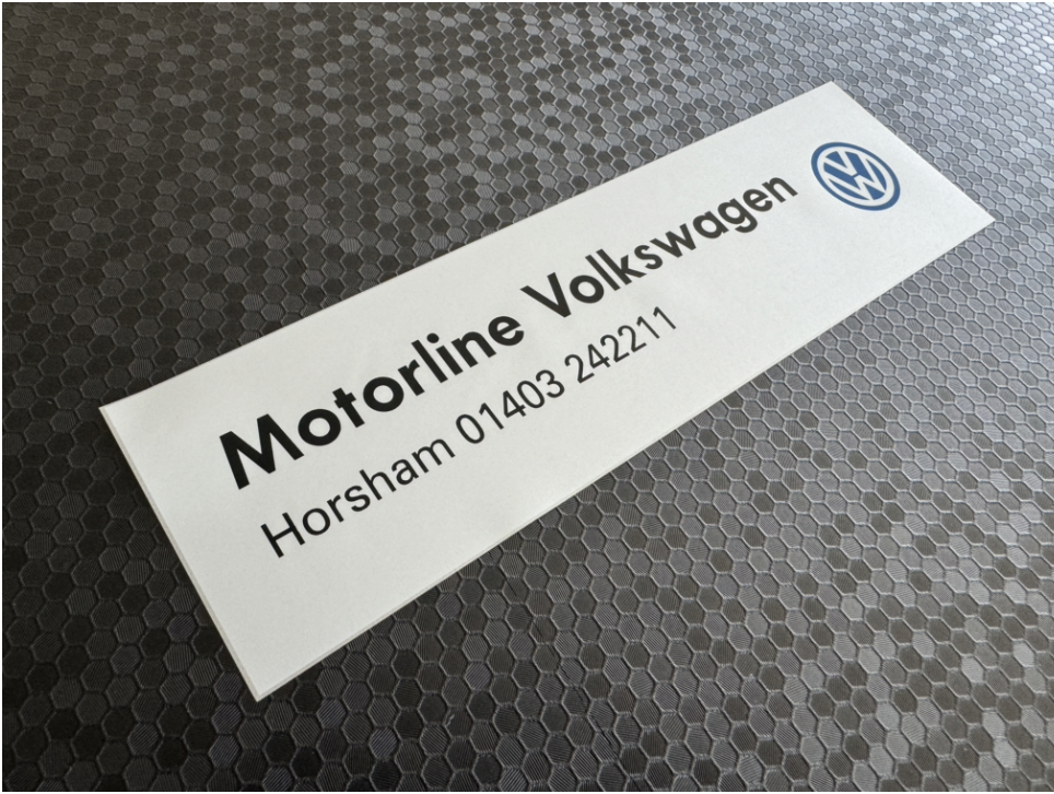 Motorline Volkswagen - Horsham - VW - Dealer Sticker