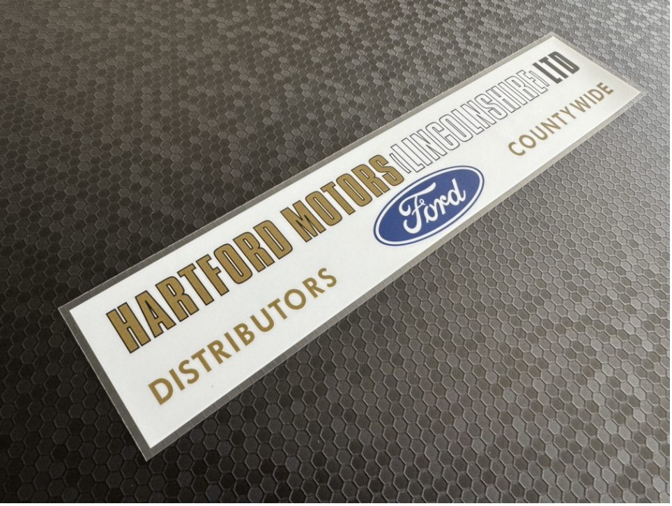 Hartford Motors - Lincolnshire - Ford - Dealer Sticker