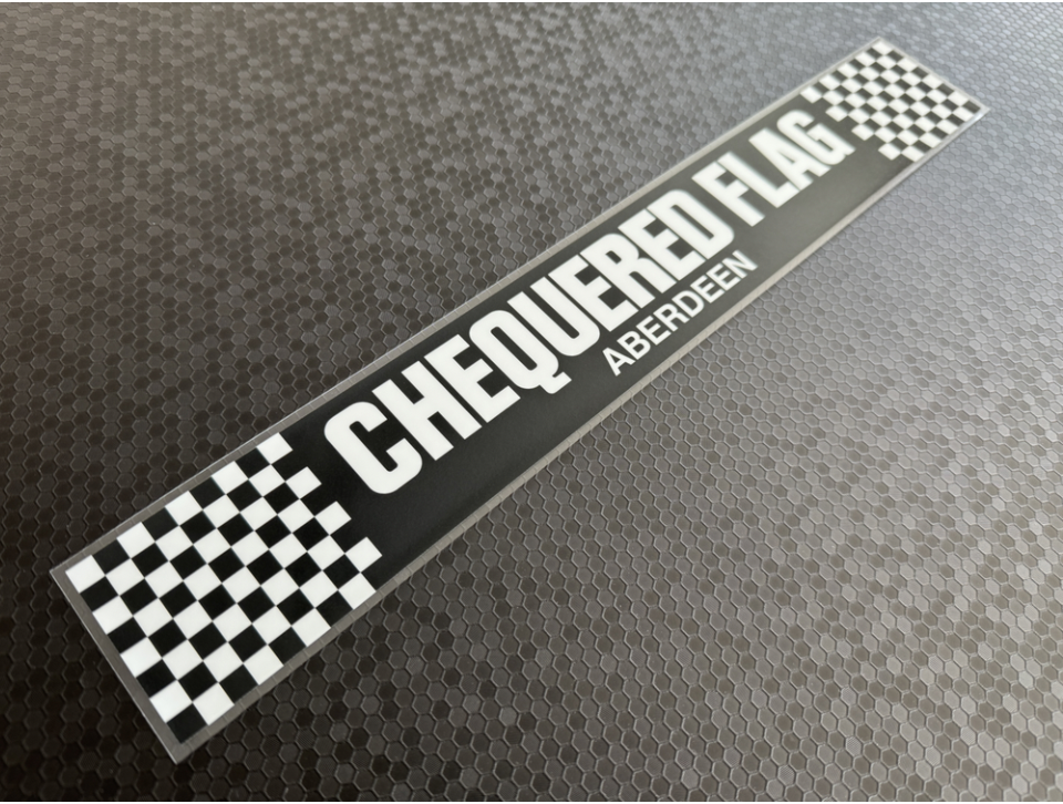 Chequered Flag - Aberdeen - Dealer Sticker / DMB Graphics Ltd