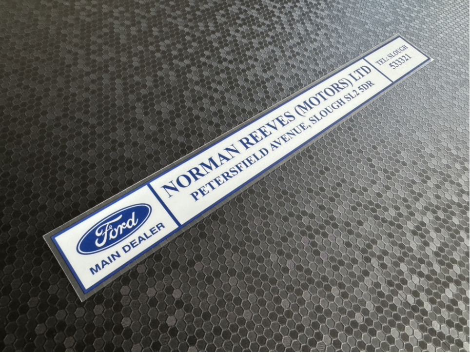 Norman Reeves - Slough - Ford - Dealer Sticker - V2