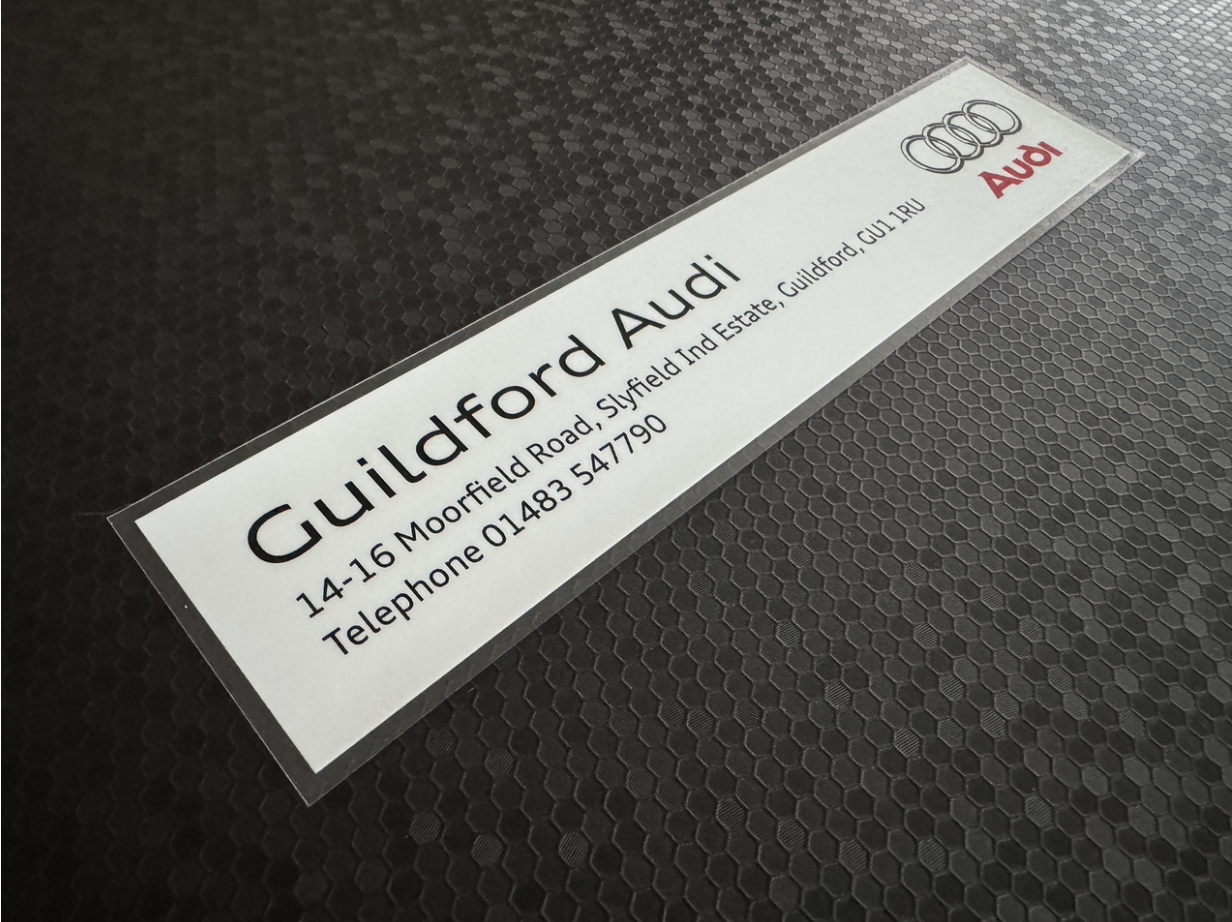 Guildford Audi - Dealer Sticker / DMB Graphics Ltd