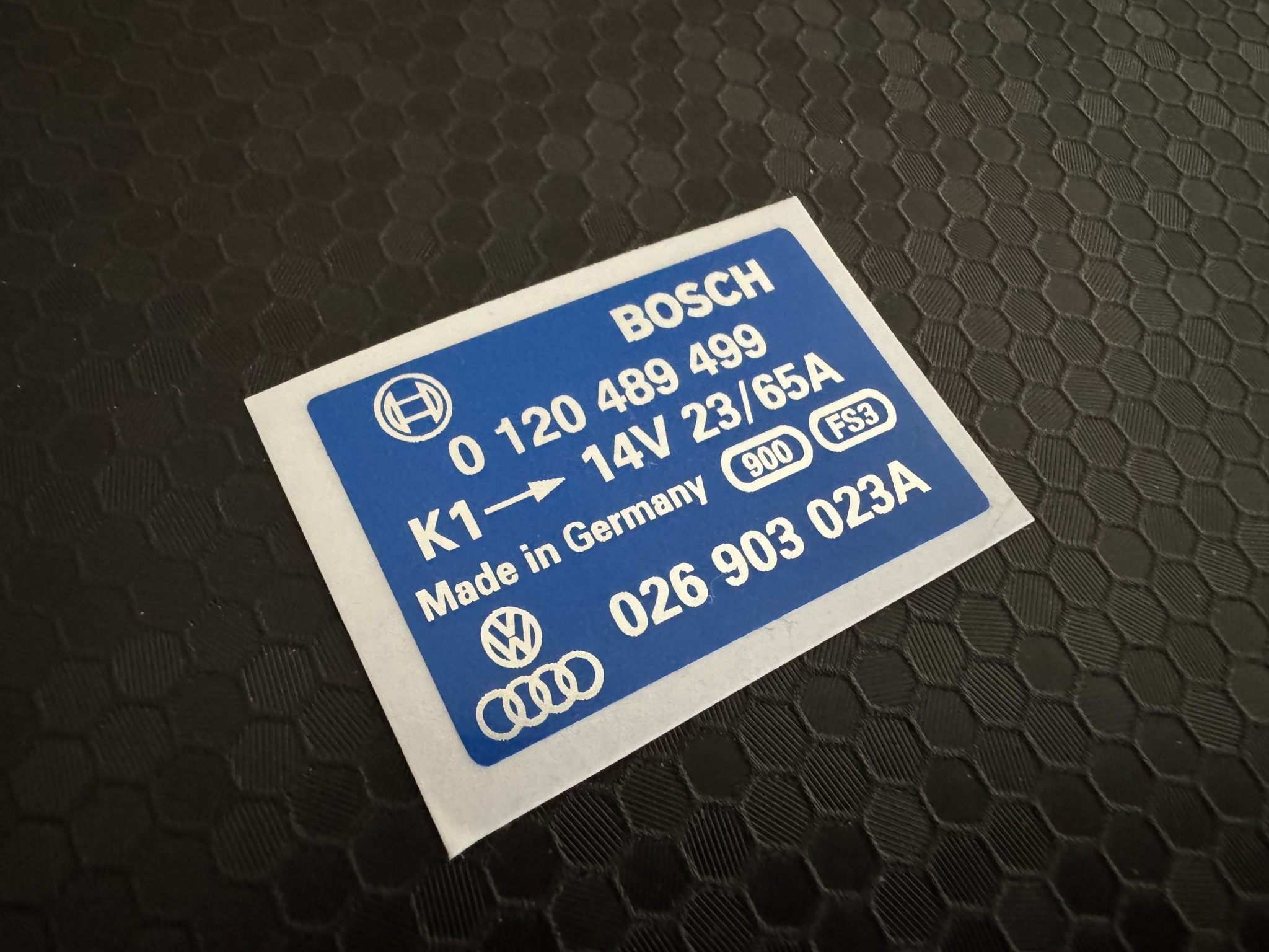 Bosch Alternator Decal Blue 0120489499 / DMB Graphics Ltd
