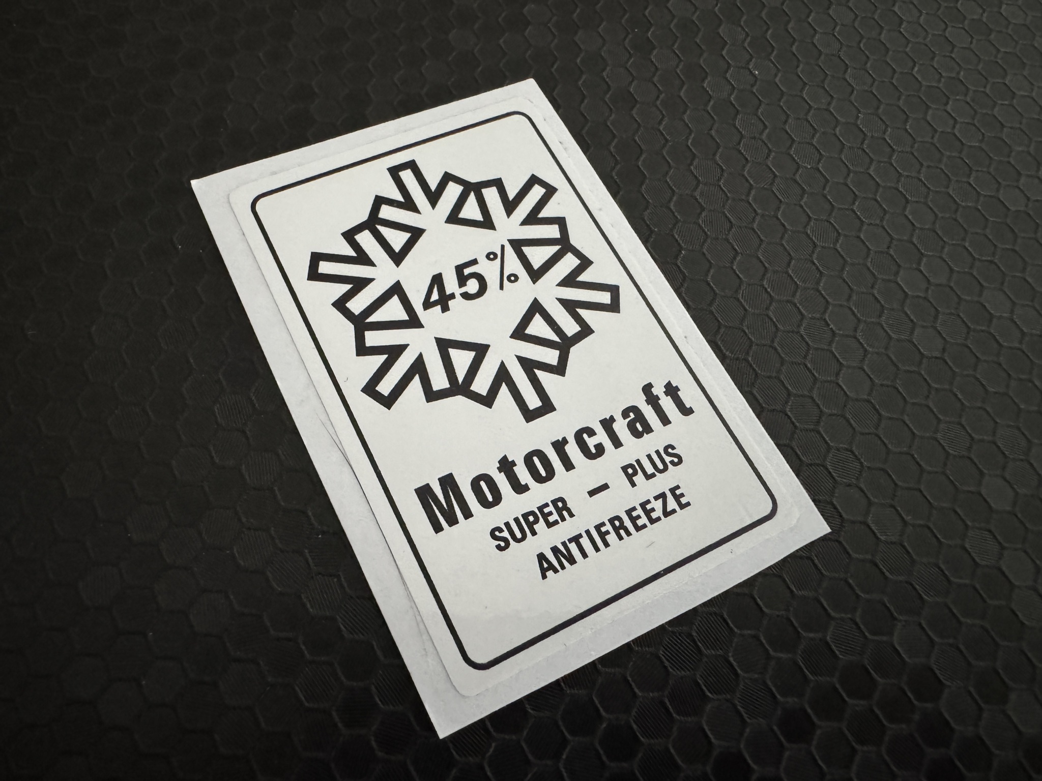 Motorcraft Super-Plus Antifreeze Decal / DMB Graphics Ltd