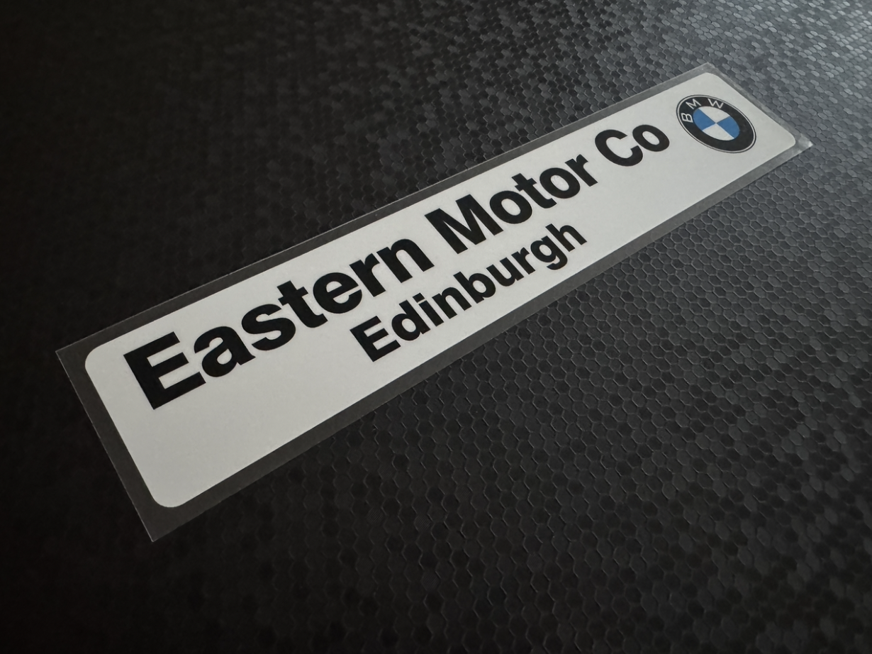 Eastern Motor Co - BMW - Edinburgh - Dealer Sticker