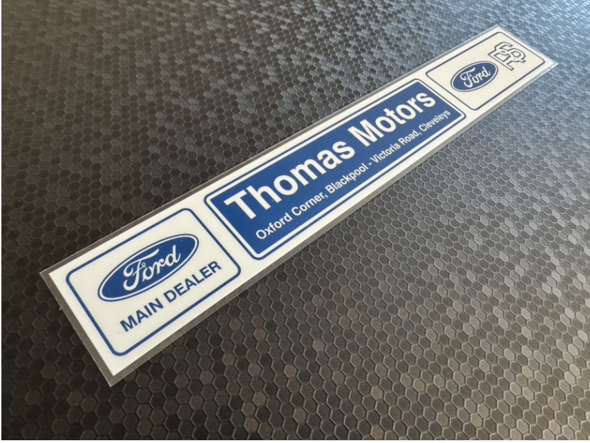 Thomas Motors - Cleveleys Blackpool - Ford - Dealer Sticker - V2