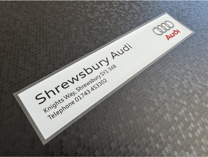 Shrewsbury Audi - Dealer Sticker / DMB Graphics Ltd