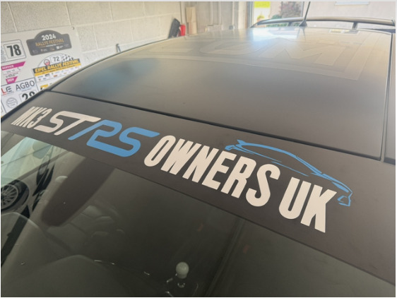 Mk3 ST RS Owners Club Sunstrip Decal - RS / DMB Graphics Ltd