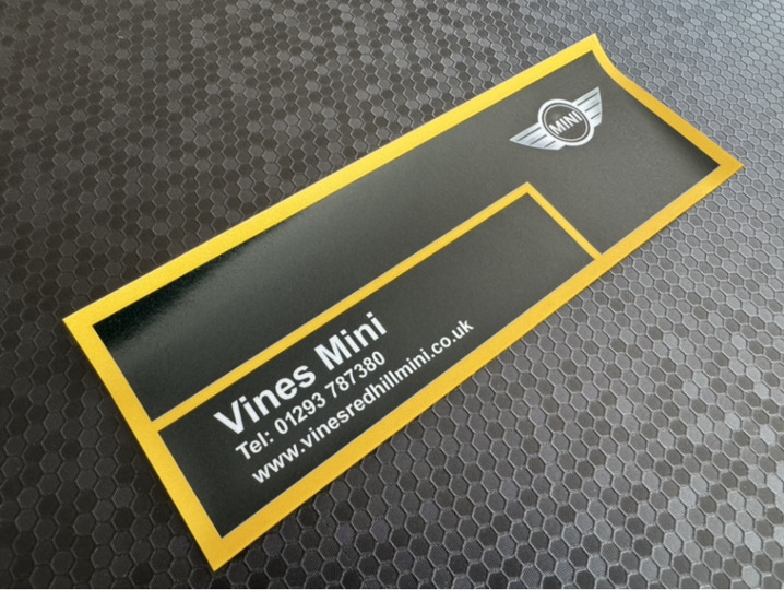Vines Redhill - Mini - Dealer Sticker / DMB Graphics Ltd