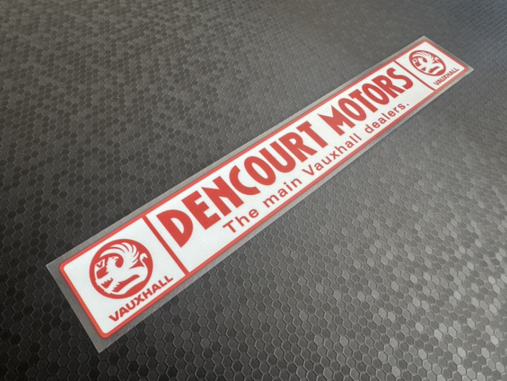 Dencourt Motors - Vauxhall - Dealer Sticker / DMB Graphics Ltd